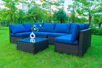 China Garden Sofa Set Outdoor Furniture Steel Modern Sofa Dining Residential Multifunctional Plastic Rattan Patio Luxury for sale