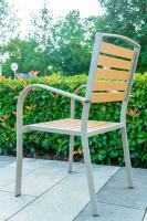 China 11 Pieces Outdoor Patio Furniture Plastic Wood Expandable Aluminum Garden Table And 8 Chairs for sale