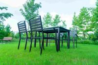 China 5 Pieces Extendable Modern Black China Manufacturer Wood Metal Chairs Patio Garden Outdoor Furniture for sale