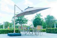 China Outdoor Poly Wooden Dining Table And Chairs Plastic Wood Patio Table And Chair Set 5 Pieces Set for sale