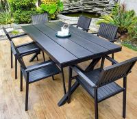 China Modern Cafe Shop Garden Waterproof Sillas De Comedor Metal Armrest Cast Aluminium Chairs Indoor Outdoor Patio Furniture for sale