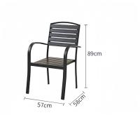 China WPC Furniture Set Anti-Corrosion Patio Outdoor Outdoor Leisure Balcony Garden Cafe Outdoor Table And Chairs Set for sale