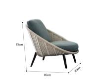 China Modern Leisure Rattan back All Weather Outdoor Sofa Chair Patio Garden Furniture Handmade Wicker Sofa for sale