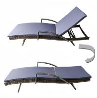 China PE Poly Rattan Garden Outdoor Indoor Rattan Lounge Chair Beach Sun Holiday Patio Outdoor Furniture Sets for sale