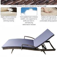 China PE Poly Rattan Garden Outdoor Indoor Rattan Lounge Chair Beach Sun Holiday Patio Outdoor Furniture Sets for sale