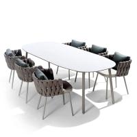 China Outdoor table, leisure rattan chair, combination coffee shop chair, outdoor courtyard villa, outdoor waterproof and sunscreen rattan chair for sale