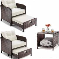 China Garden Rattan Outdoor L Shaped Sofa Customized Sizes Patio Furniture Sets Garden Rattan Outdoor L Sofa for sale