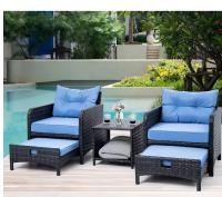China Garden Rattan Outdoor L Shaped Sofa Customized Sizes Patio Furniture Sets Garden Rattan Outdoor L Sofa for sale