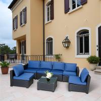 China 5-Piece Outdoor Rattan Sofa Table Sets with Weather-Resistant Material for sale