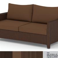 China 5-Piece Brown Outdoor Rattan Sofa Set with Table Weatherproof for sale