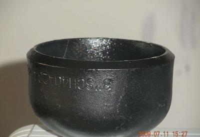 China SCH10 Galvanized Carbon Steel Pipe Cap  Sandblasting Black Paint  SCH20 SCH30 SCH40 for sale