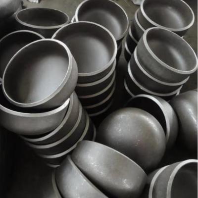 China Black Seamless Large Diameter Steel Pipe End Caps ANSI B16.9 SCH40 SCH80 for sale