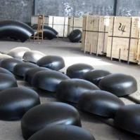 China Black Seamless Large Diameter Steel Pipe End Caps ANSI B16.9 SCH40 SCH80 for sale