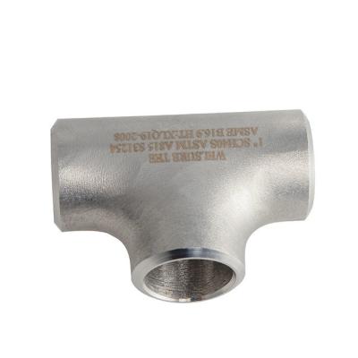 China ISO9001 ASME 316 Stainless Steel Pipe Fittings Equal Tee DN65 for sale