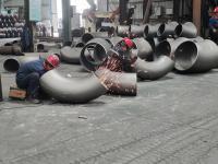 China DN10~DN1200 1.5D Welded Pipe Fittings MS Long Radius Elbow STD 90 Degree for sale