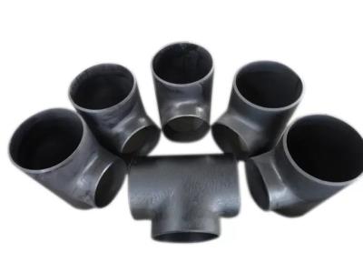 China 2mm- 60mm Butt Welded Pipe Fittings Tee Seamless Black Rust Proof Oil 14'' 16'' 18'' for sale