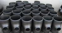 China 2mm- 60mm Butt Welded Pipe Fittings Tee Seamless Black Rust Proof Oil 14'' 16'' 18'' for sale