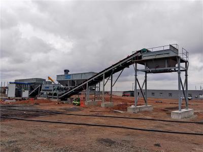 China 90kw Soil Cement Mixing Station With Twin Shaft Forced Mixer Full Automatic for sale