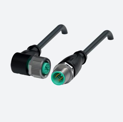 China P+F M12 Angled 4-Pin PUR Cable 250V AC/DC for sale