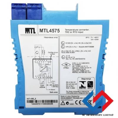 China MTL4575 MTL Temperature Converter with 1 Channel, 20-35 Vdc Power Supply and 1.2W Power Dissipation for sale