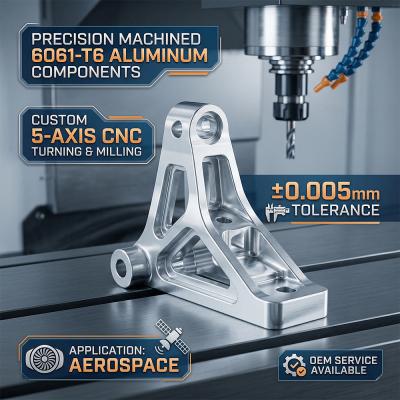 China 6061-T6 5 Axis CNC Turning Milling for Aerospace Application OEM Service ±0.005mm for sale