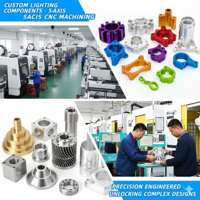 China Lighting Component CNC Machining Service CNC Milled Parts 5 Axis Power Coating for sale