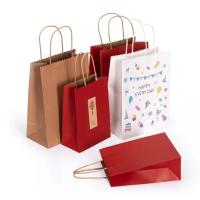 China Printed Art Paper Shopping Bag Small Brown Recyclable for sale