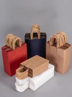 China Printed Art Paper Shopping Bag Small Brown Recyclable for sale