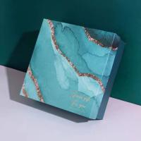 China Blue Art Paper Paperboard Gift Boxes Custom With Rigid Lid And Base for sale