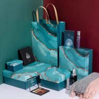 China Blue Art Paper Paperboard Gift Boxes Custom With Rigid Lid And Base for sale