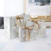 China Offset Printing White Marble Art Paper Shopping Bag CMYK Color for sale