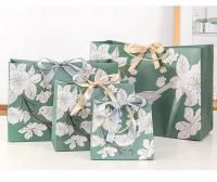 China OEM Foldable 350g Printed Paper Shopping Bag With PP Rope For Gift Shopping Packaging for sale