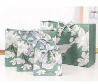 China OEM Foldable 350g Printed Paper Shopping Bag With PP Rope For Gift Shopping Packaging for sale
