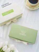 China Green Art Paper Foldable Gift Boxes With Ribbon Customize Cookie Candy Packaging for sale