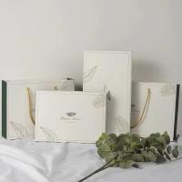 China Colorful Coated Paper Foldable Gift Boxes With Ribbon Paper Inserter Packing Items for sale