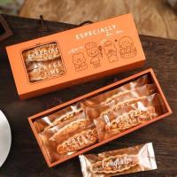 China Orange Art Paper Foldable Gift Boxes With Ribbon Paper Inserter  For Food Packaging for sale