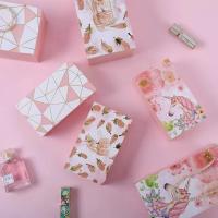 China Pink Art Paper Foldable Gift Boxes With Ribbon Drawer Shape Spot UV for sale