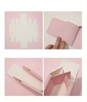 China Pink Art Paper Foldable Gift Boxes With Ribbon Drawer Shape Spot UV for sale