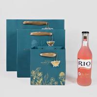 China Deeply Green Coated Printed Paper Shopping Bag For Gift Packaging Eco Friendly for sale