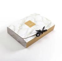 China Colorful Coated Paper Foldable Gift Boxes With Ribbon Printing Logo Apparel Packaging for sale