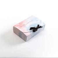 China Colorful Coated Paper Foldable Gift Boxes With Ribbon Printing Logo Apparel Packaging for sale