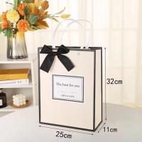 China White Art Printed Paper Shopping Bag With Rope Handle Varnishing for sale