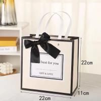 China White Art Printed Paper Shopping Bag With Rope Handle Varnishing for sale