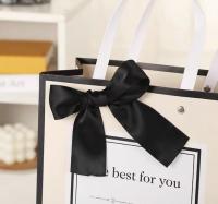 China White Art Printed Paper Shopping Bag With Rope Handle Varnishing for sale