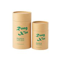 China Brown Kraft Paper Paperboard Gift Boxes Round Tube Cylinder Shape Offset Printing for sale
