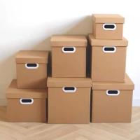 China Brown Corrugated 157gsm Art Paper Carton Box Large Space UV Coating for sale