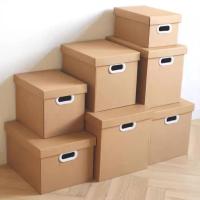 China Brown Corrugated 157gsm Art Paper Carton Box Large Space UV Coating for sale