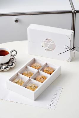 China White Coated Paper Foldable Gift Boxes With Ribbon Handle Recyclable for sale