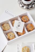 China White Coated Paper Foldable Gift Boxes With Ribbon Handle Recyclable for sale