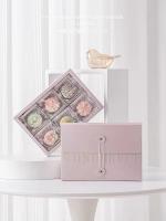 China Purple Art Paper Foldable Gift Boxes With Ribbon Dividers Matt Lamination for sale